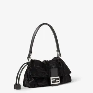 Fendi Baguette® Soft Medium Black Cavallino Leather Bag
